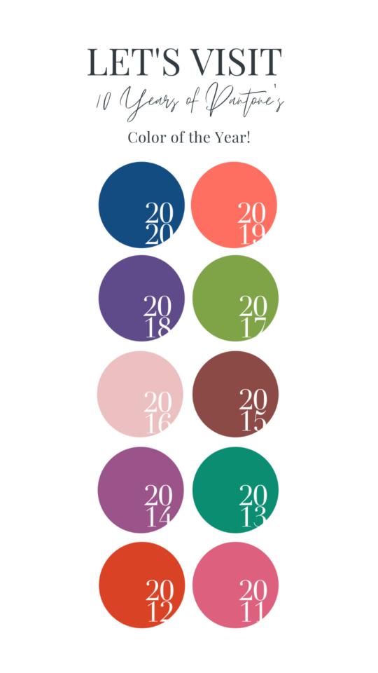 10 Years of Pantone's Colors of the Year - Las Vegas Wedding Planner ...
